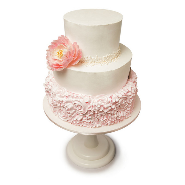 Roze božur - Svadbena torta